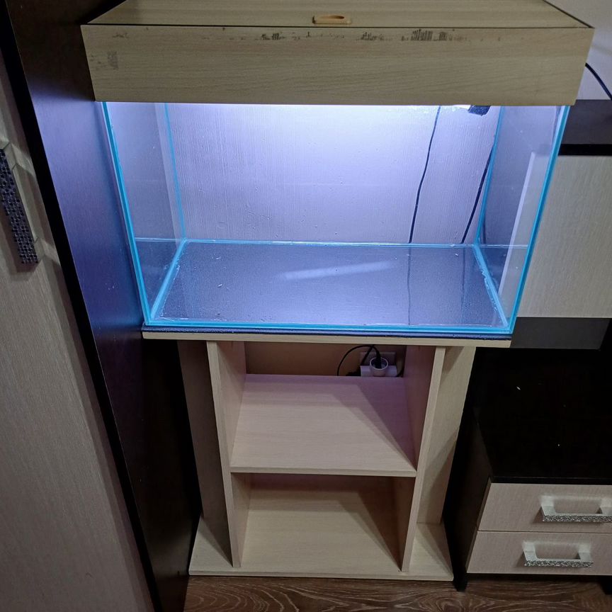 Аквариум с тумбой 80 л + Фильтр + грунт