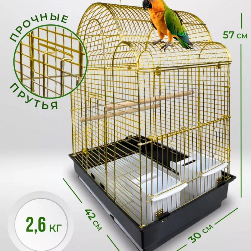 Просторная клетка для птиц