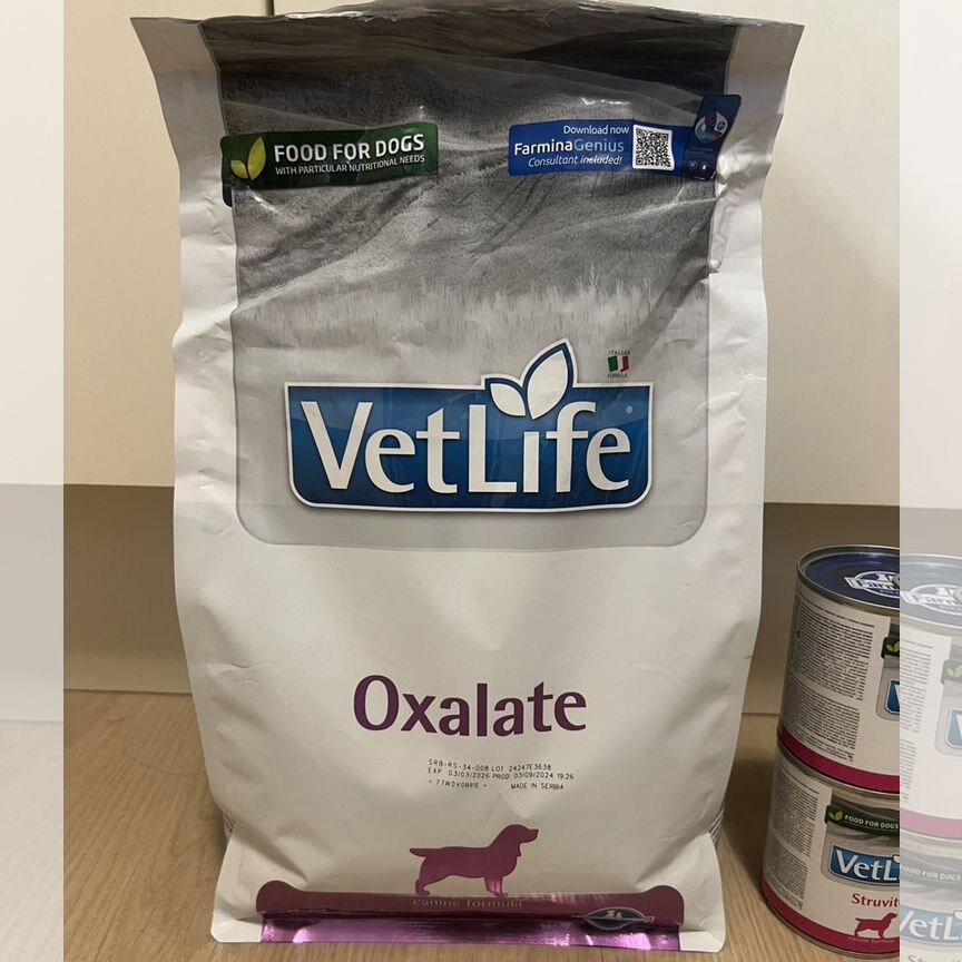 Корм для собак farmina vet live oxalate и struvite