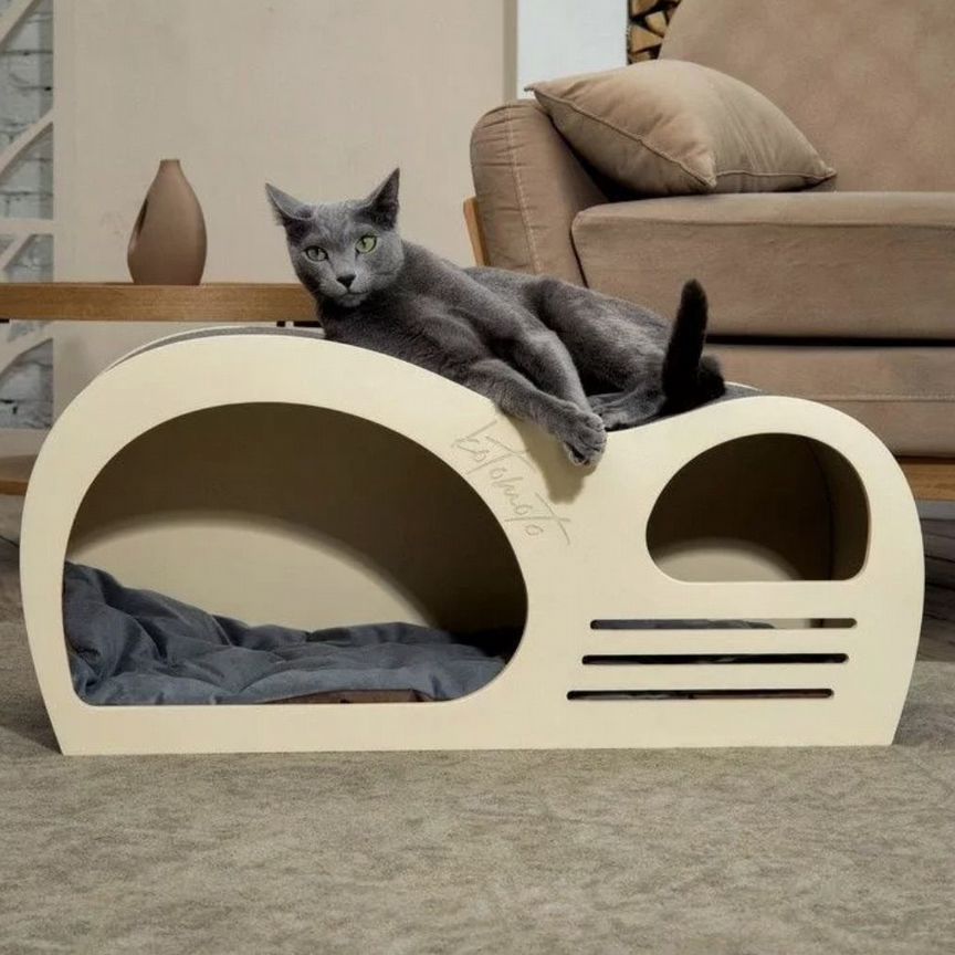Котомото Дом для кошек с когтеточкой