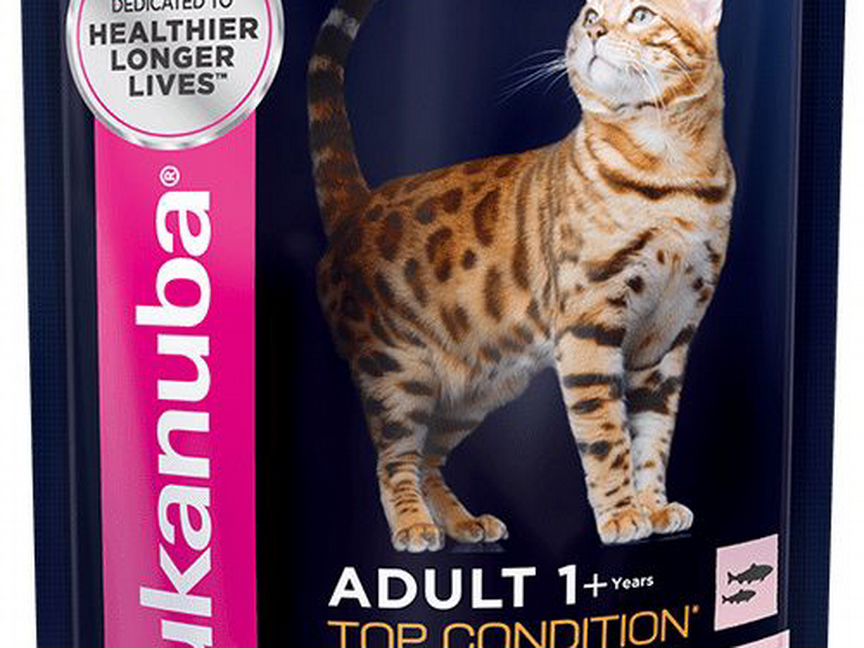 Eukanuba паучи для кошек с лососем в соусе