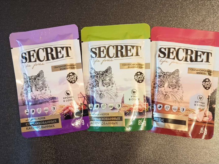 Secret корм для кошек влажный премиум