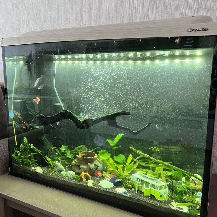 Аквариум с рыбками 100л