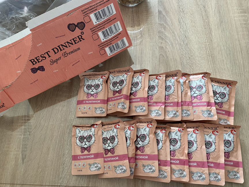 Паучи (жидкий) корм для кошек 17шт