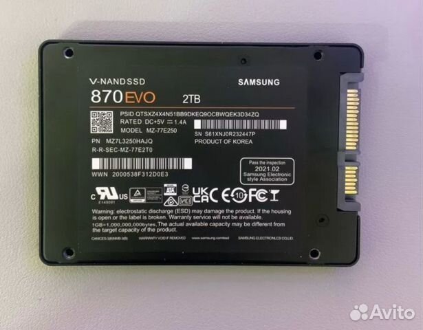 SSD samsung 2TB 870 EVO купить в Мурманске | Электроника | Авито