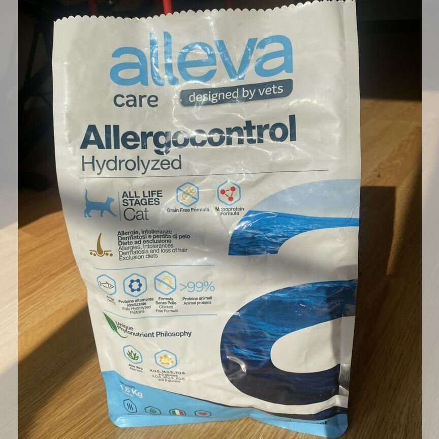 Корм для кошек alleva allergocontrol hydrolyzed