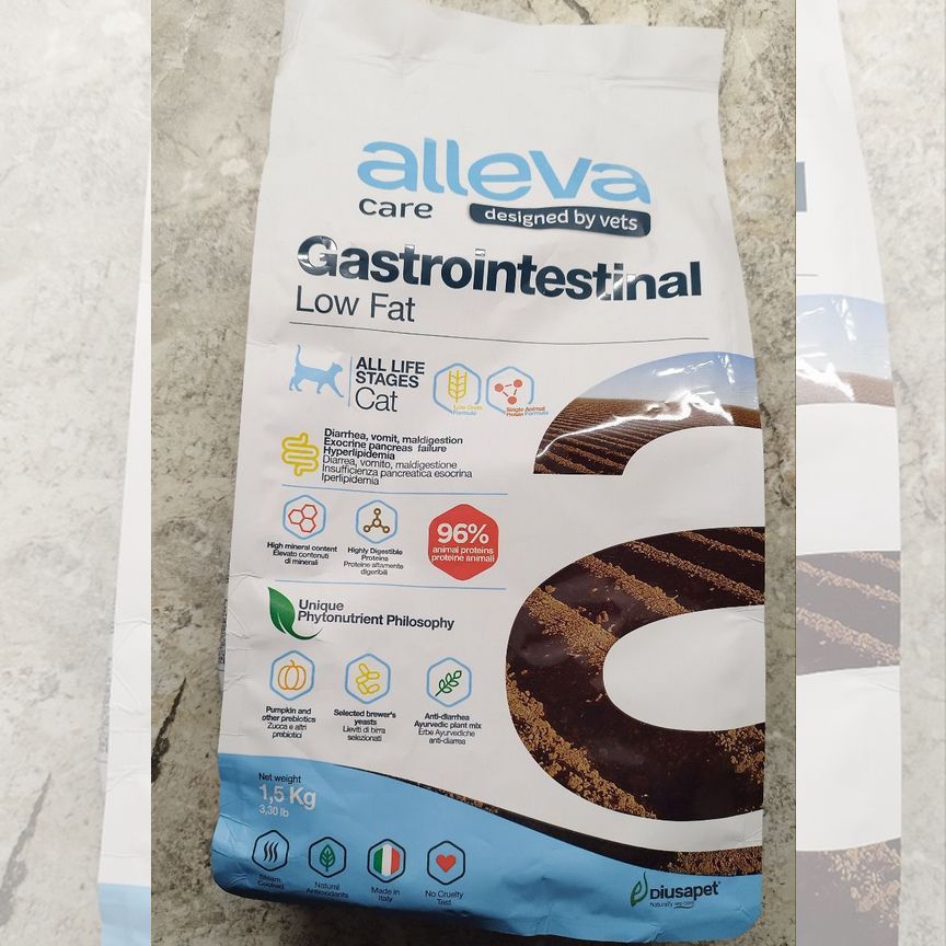 Корм для кошек гастро Alleva Gastrointestinal