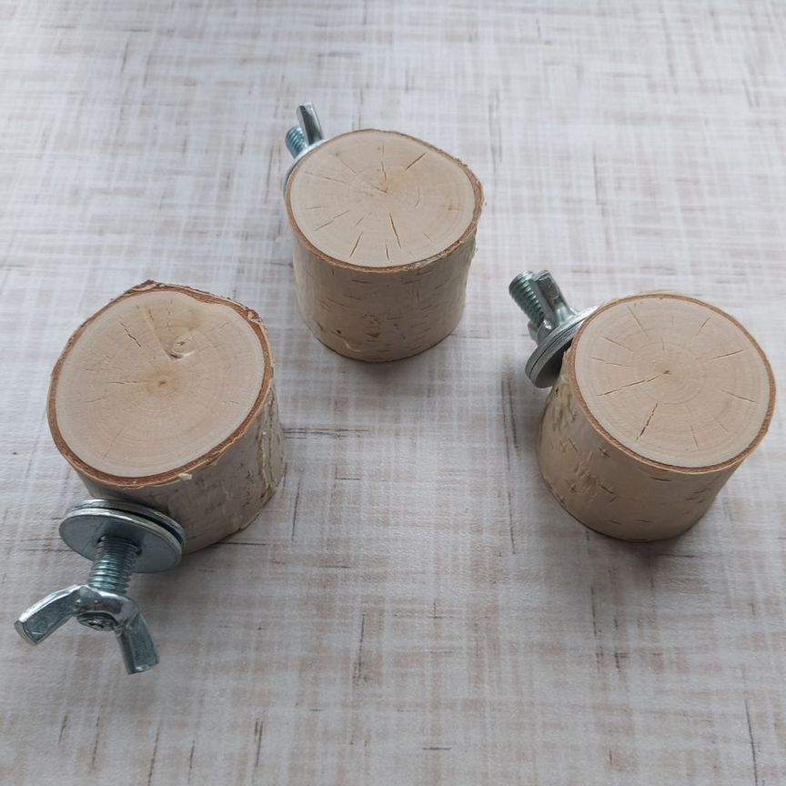 Пеньки для попугаев и грызунов - 3 шт