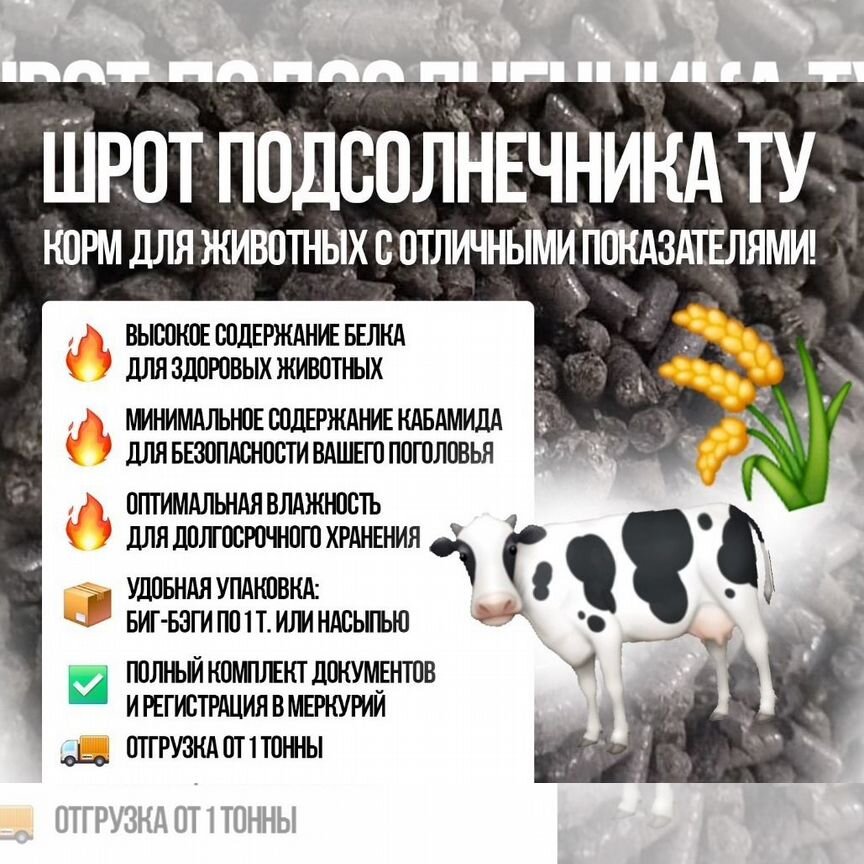 Высококачественный подсолнечный шрот для кормов