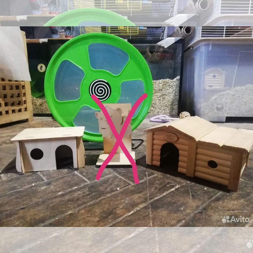 Колесо для хомяка, мыши. Домики