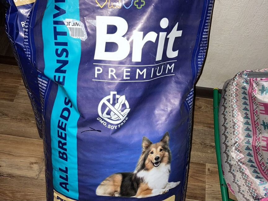 Корм для собак brit sensitive 15 кг
