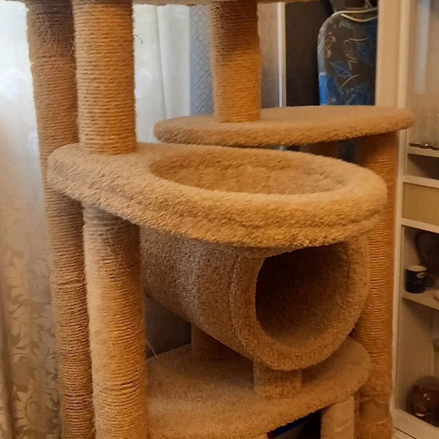 Когтеточка домик для кошки бу