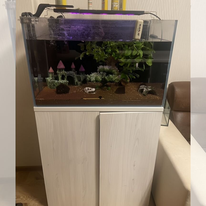 Аквариум с тумбой 200л понарамный