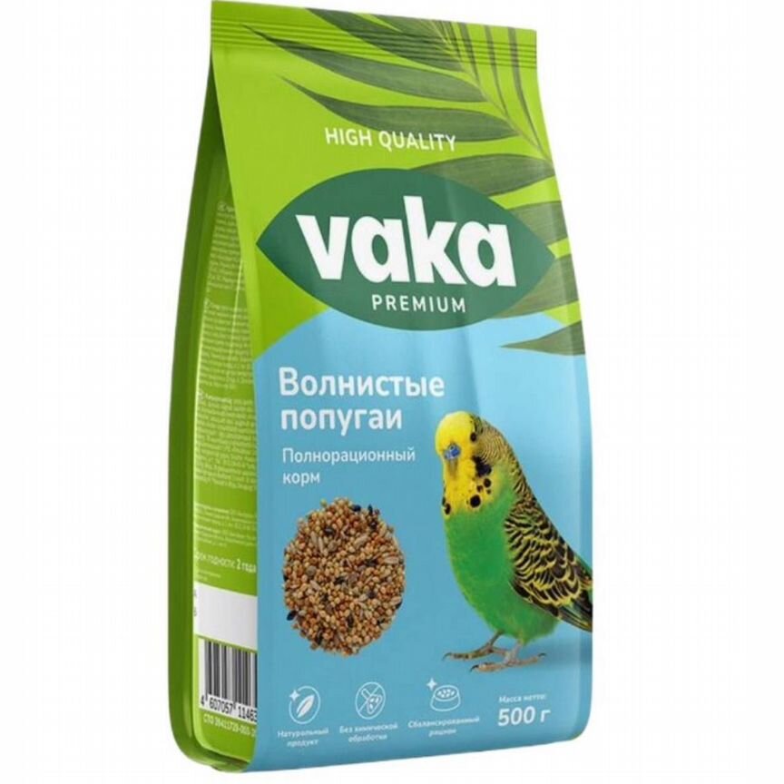 Корм для волнистых попугаев Vaka Premium