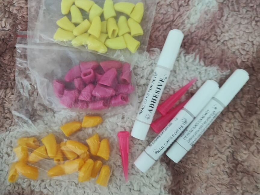 Колпачки на когти для собак. Антицарапки. 3шт