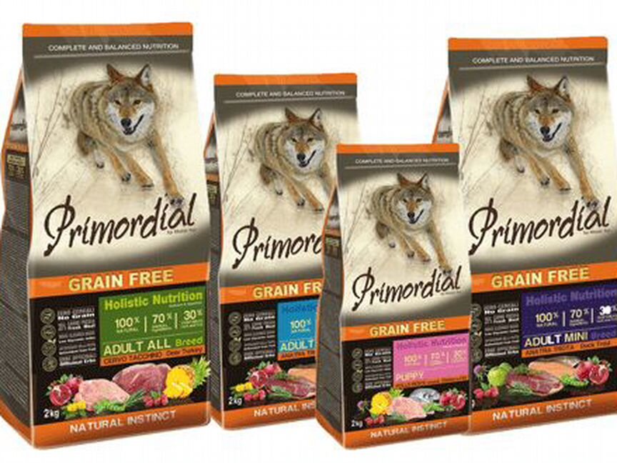 Корм Primordial для собак и кошек все вкусы