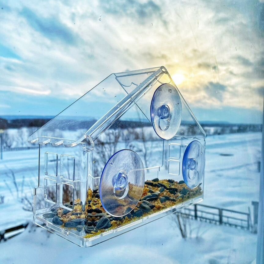 Кормушка для птиц на окно