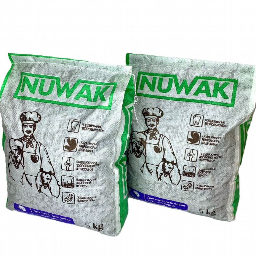 Nuwak cухой корм для взрослых собак средних и крупных пород, 5кг, сф
