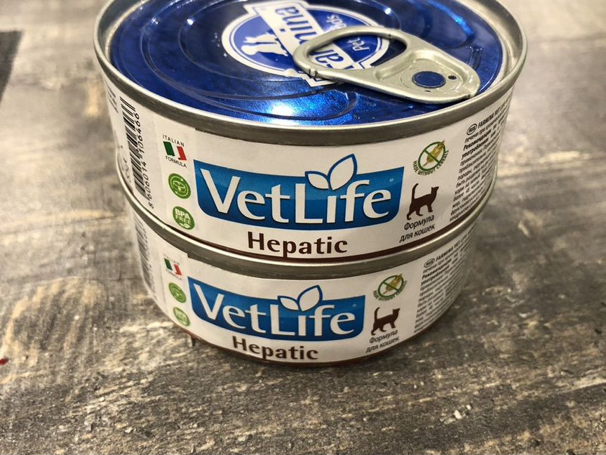 Корм для кошки Vetlife hepatic лечебный для печени