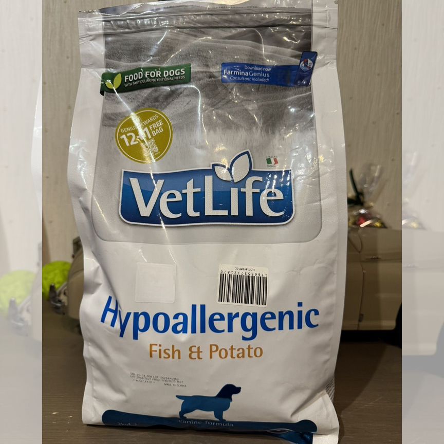 Корм для собак farmina vetlife гипоаллергенный