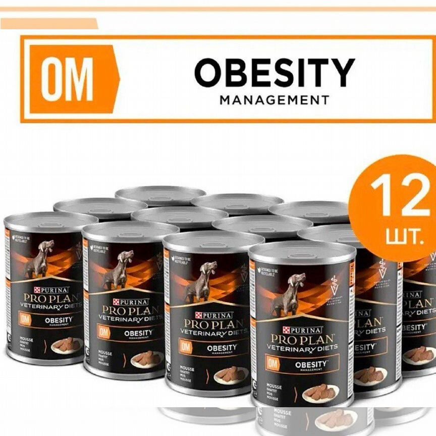 Корм для собак Purina Obesity 12шт 400гр