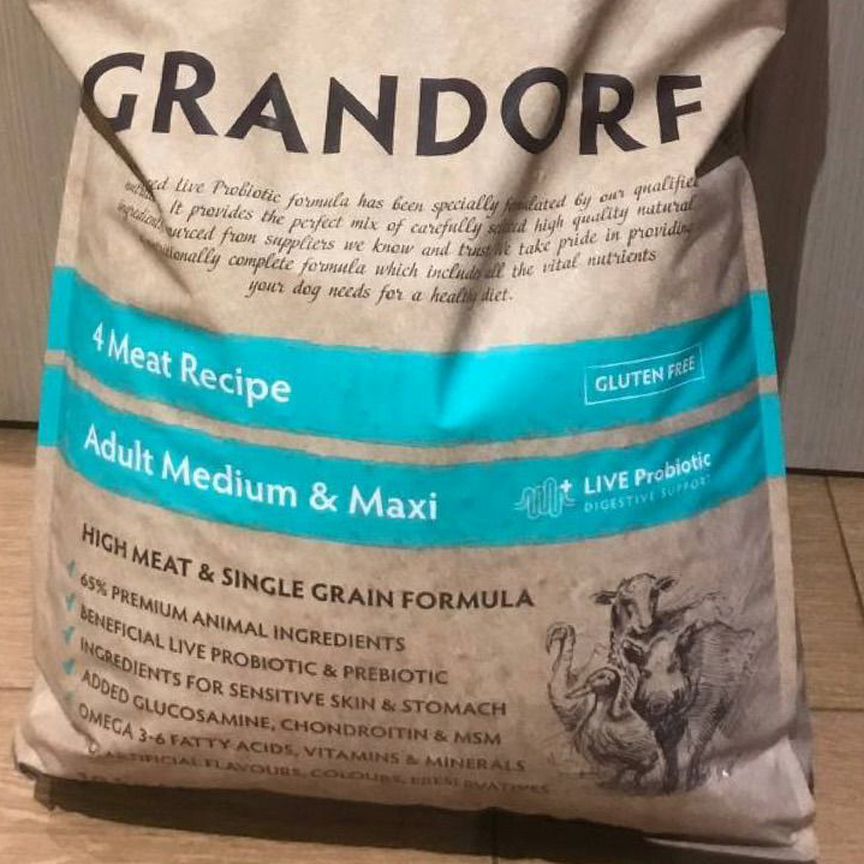 Grandorf 4 мяса 10 сухой корм для собак Грандорф