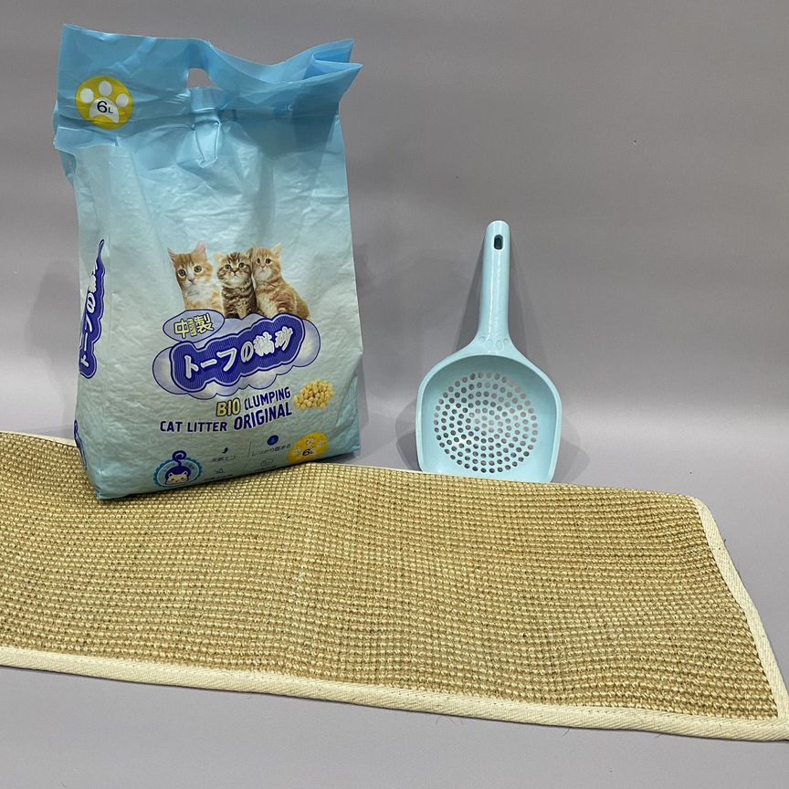 Когтеточка для кошек IKEA наполнитель тофу пакетом