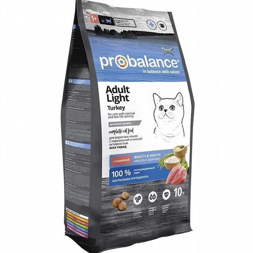 Пробаланс д/к 10кг Light с индейкой 321