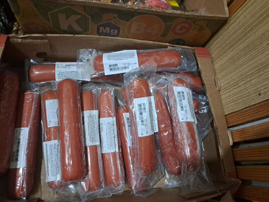 Колбаса на корм для животных