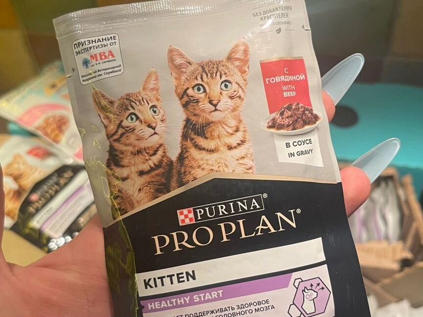 Кошачий корм whiskas pro plan purina