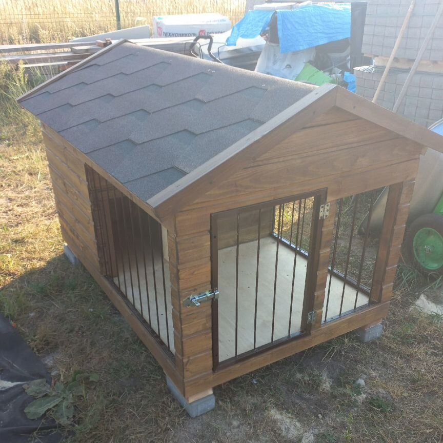 Будка для собаки с вольером