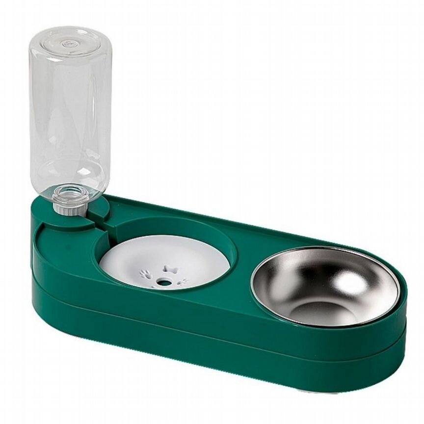 Двойная миска с автопоилкой