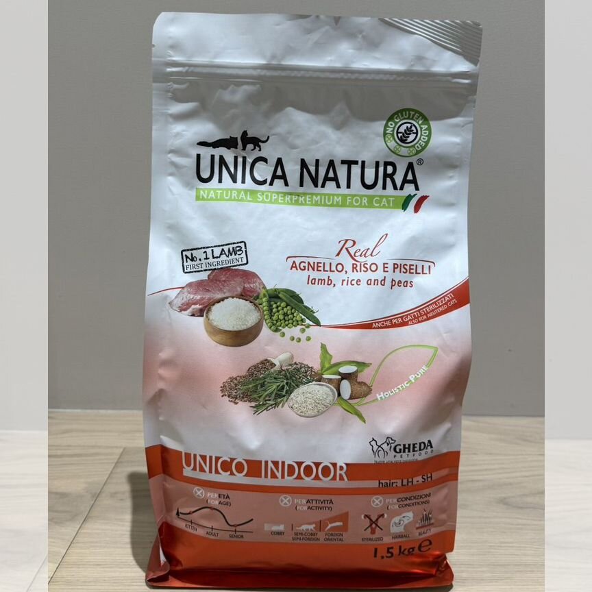 Корм для кошек Unica 1,5кг ягненок