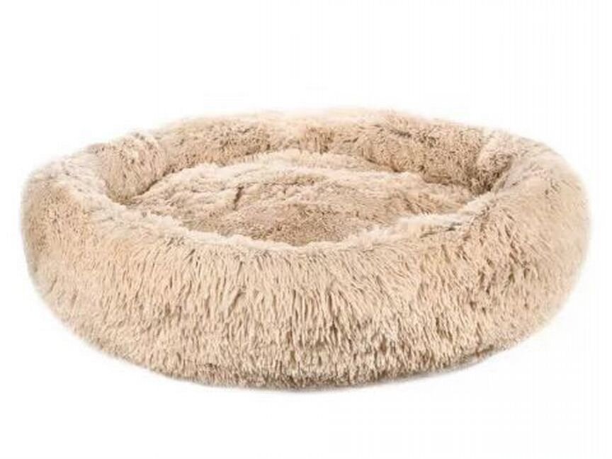 Лежак для кошек и собак круглый 90х20 бежевый