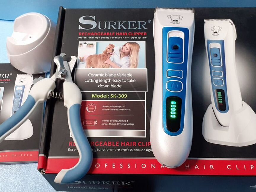 Машинка для стрижки животных Surker Pro 6 моделей