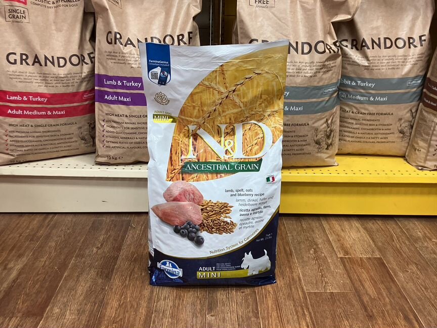 N&D LG корм для взр.собак мини 7кг ягненок/черника