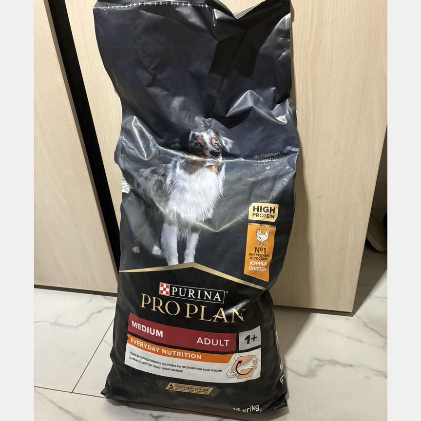 Сухой корм для собак pro plan 14 кг курица и рис