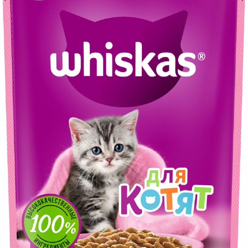 Whiskas влажный корм для котят "Рагу с курицей"
