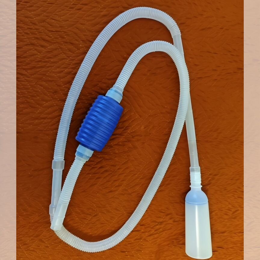 Сифон для аквариума с грушей, для чистки грунта