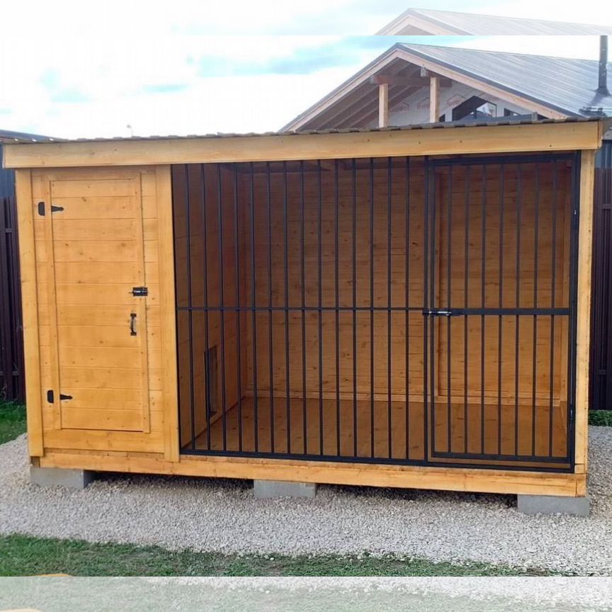Вольер для собаки на зиму