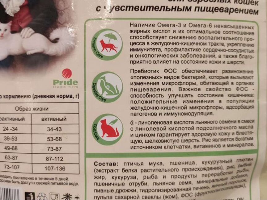 Корм Staut супер премиум класса, цена за 1 кг