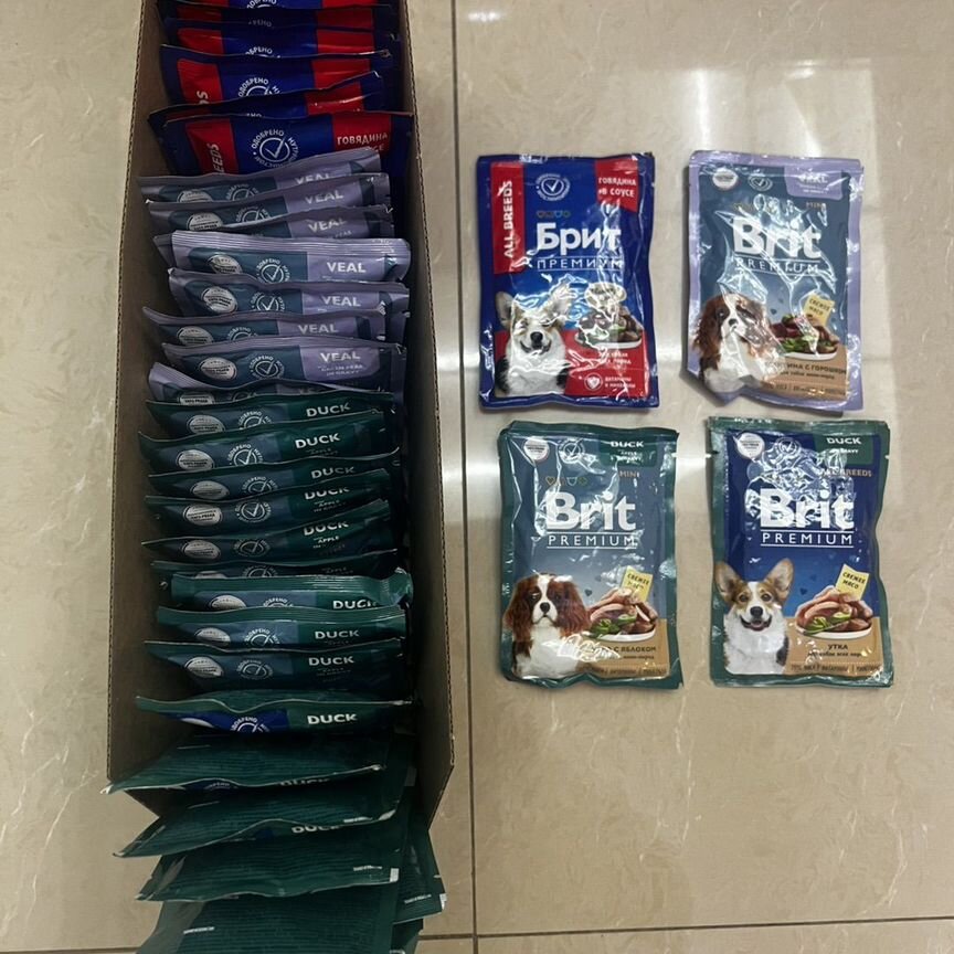 Влажный корм Brit для собак 37 шт