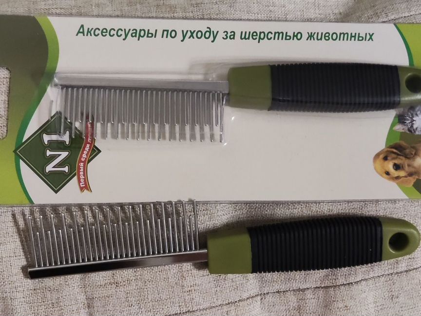 Расческа разнозубая с металлическими зубьями 18см