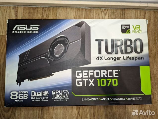Asus GTX 1070 Turbo 8gb купить в Омске | Электроника | Авито