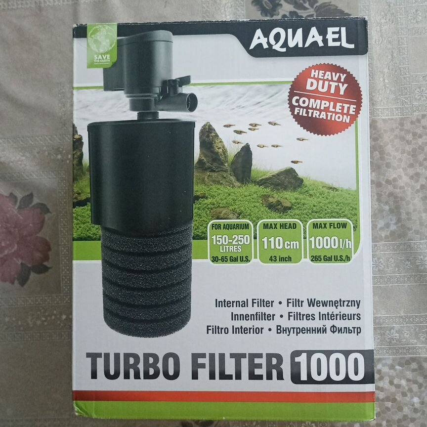 Фильтр для аквариума aquael turbo внутренний
