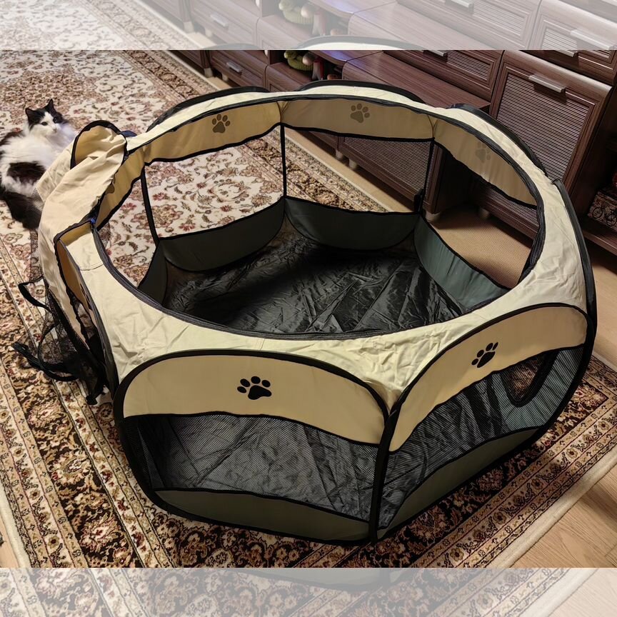 Манеж для кошек и собак 100х100х58 Складной вольер