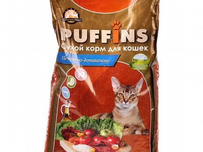 Сухой корм для кошек 10 кг Puffins (Пуффинс)