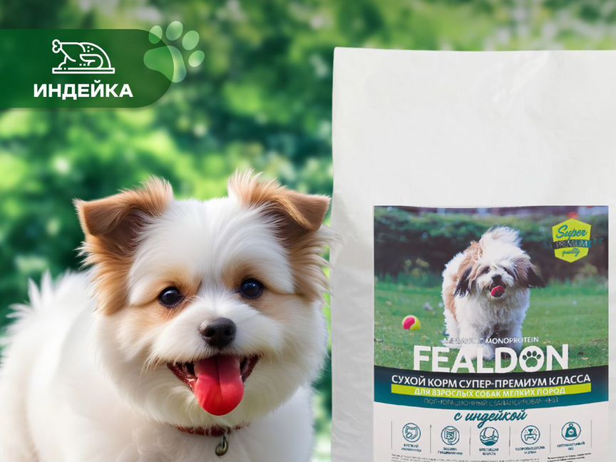 Корм для взрослых собак мелких пород Fealdon 6кг