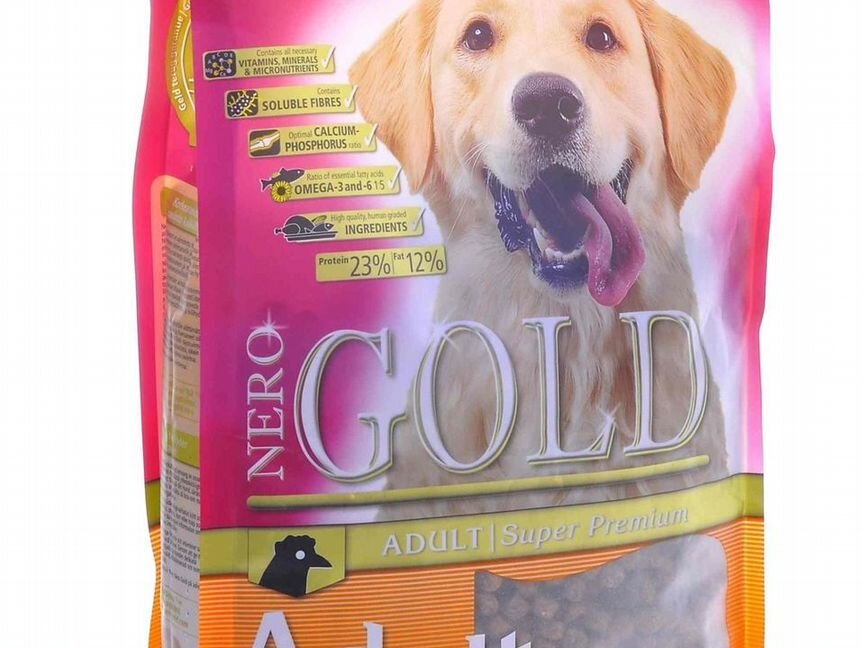 Корм nero gold super premium для взрослых собак ма