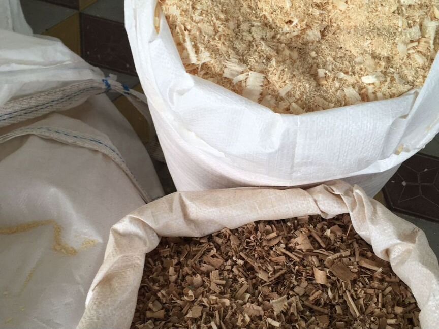 Опилки стружка в мешках